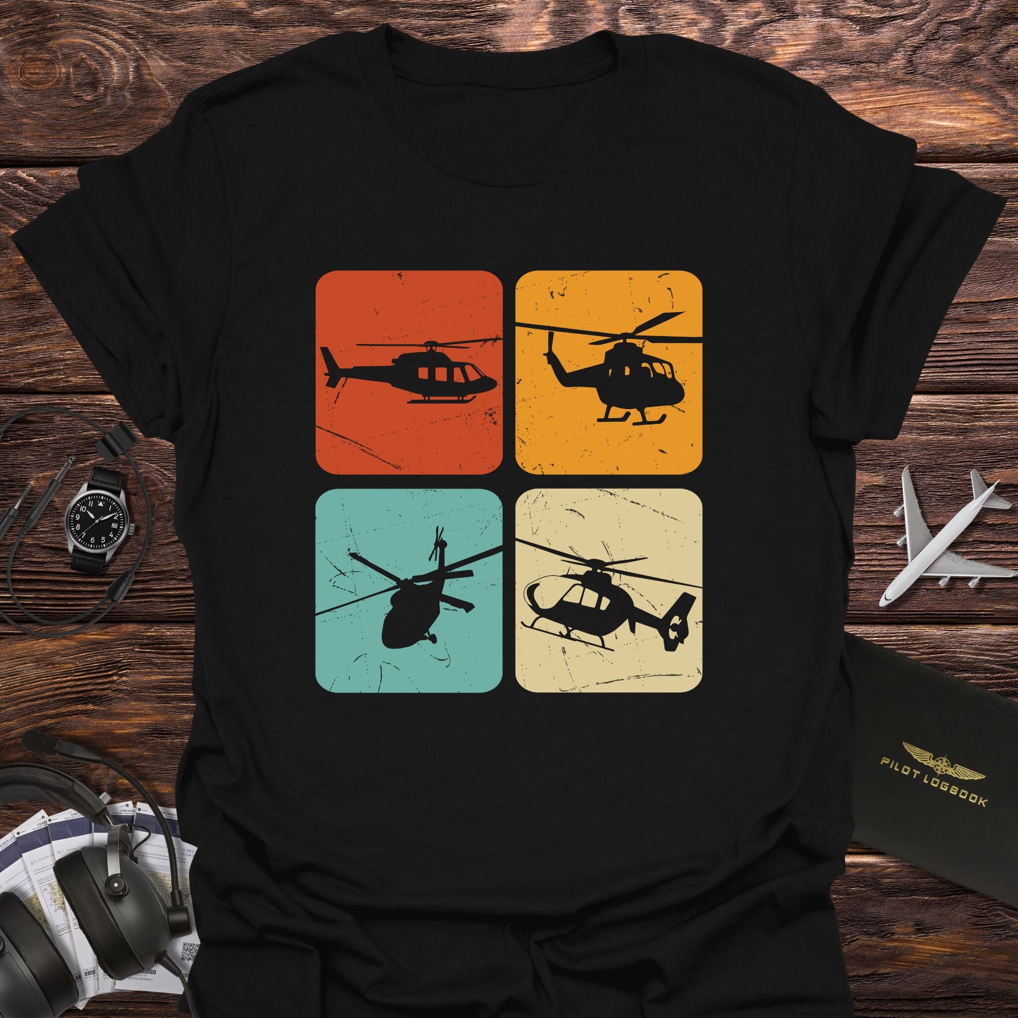 Four Vintage Helicopters T-Shirt – JetFolk